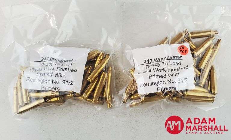 Brass Only - 243 Winchester - Ready To Load - Primed W/Remington No.9 ...