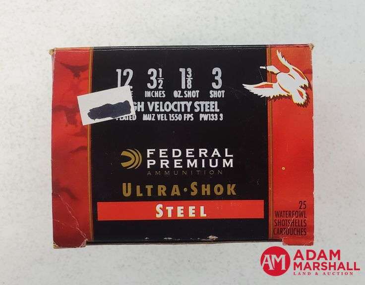 Federal Premium Ultra-Shok Steel - 12 GA, 3-1/2", 3 Shot (1 X 25 ...