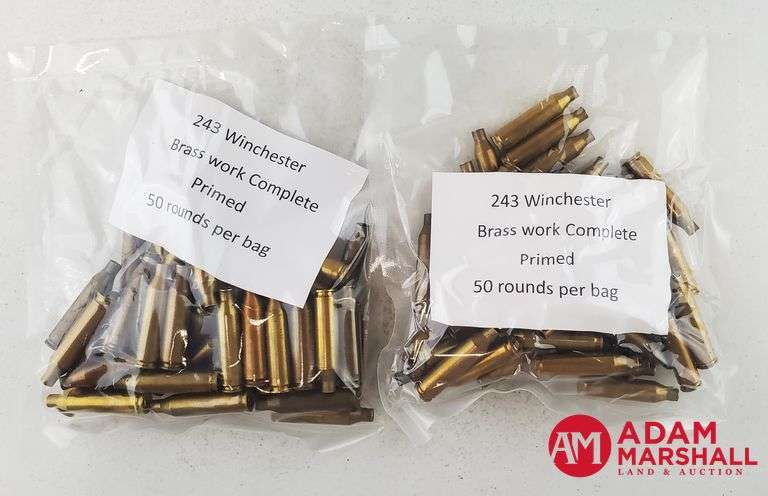 Brass Only - 243 Winchester - Brass Work Completed - Primed (100 Pcs ...