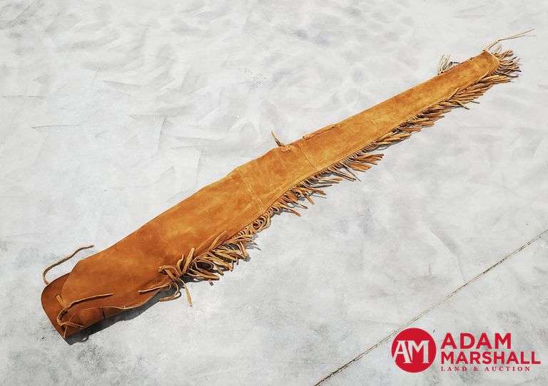 Fringed Leather Rifle Case - 58" Total Length - Adam Marshall Land ...