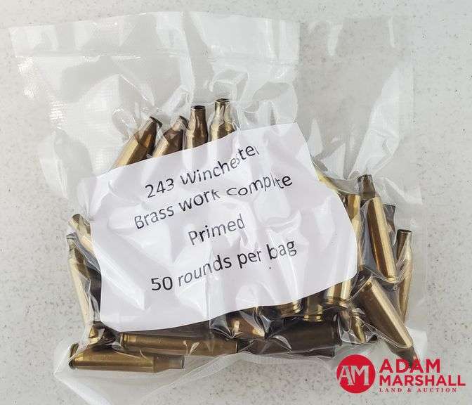 Brass Only - 243 Winchester - Brass Work Completed - Primed (50 Pcs ...