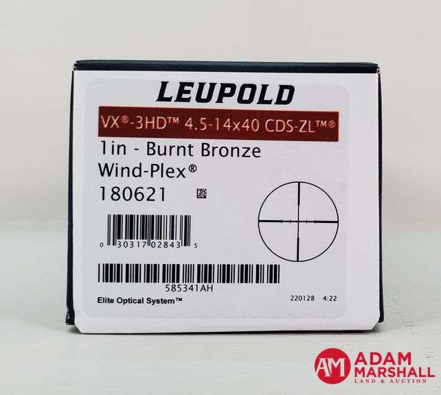 Leupold VX-3HD 4.5-14X40 CDS-ZL 1" Burnt Bronze Wind-Plex Scope - Adam ...