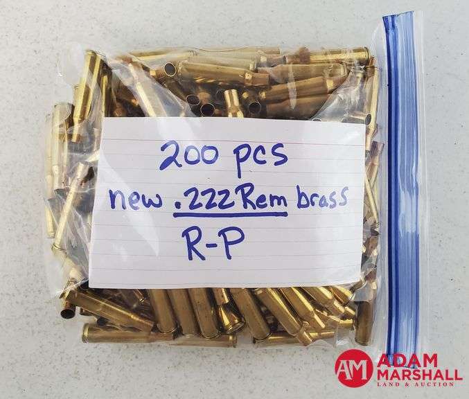 Brass Only - R-P 222 Rem - New (200 Pcs) - Adam Marshall Land & Auction ...