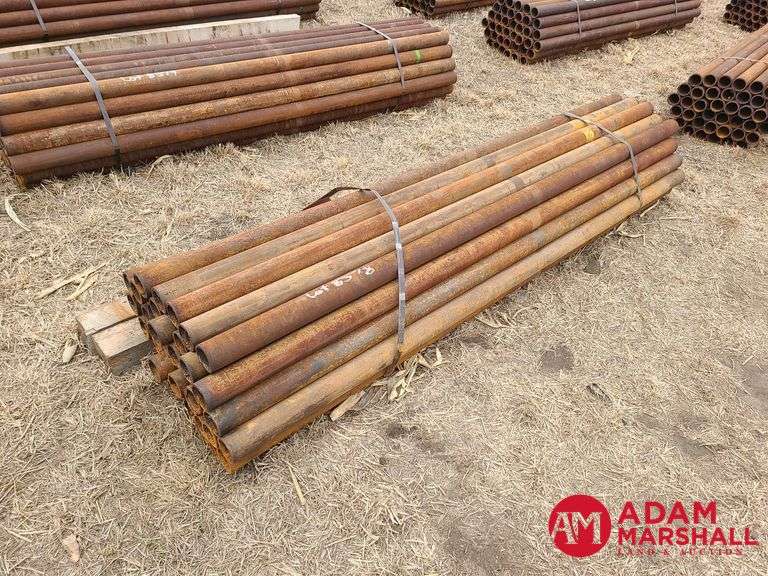 (39) Oil Feed Pipe Posts 2 7/8IN x 92IN - Adam Marshall Land & Auction, LLC