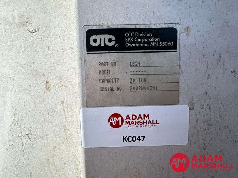 OTC 1824 Hydraulic Press - Adam Marshall Land & Auction, LLC