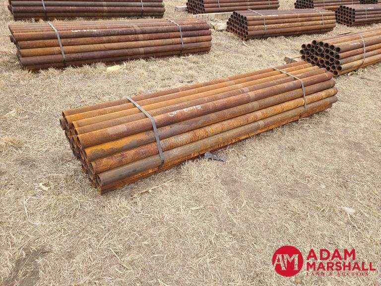 (39) Oil Feed Pipe Posts 2 7/8IN x 92IN - Adam Marshall Land & Auction, LLC