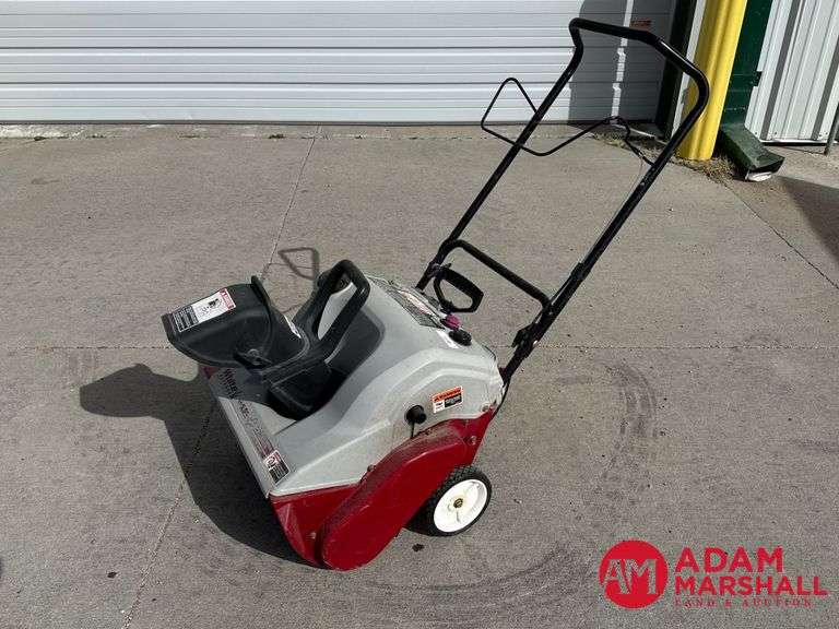 White Walk Behind Snowblower - Adam Marshall Land & Auction, LLC