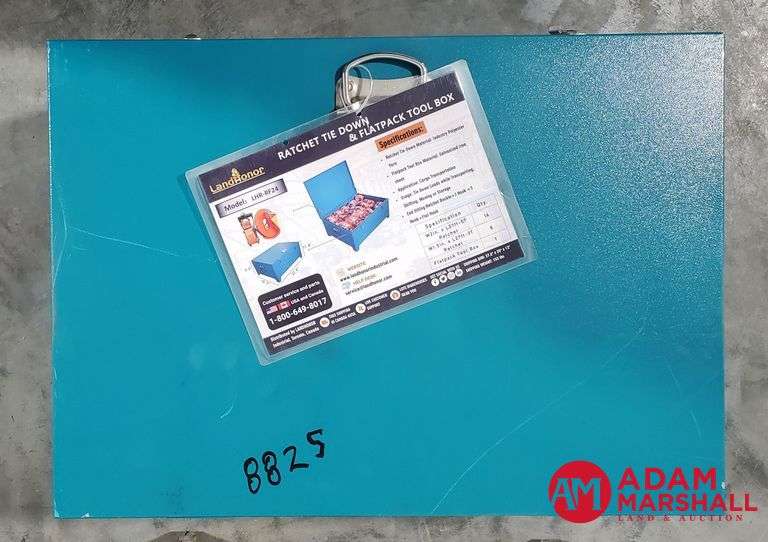 Unused Land Honor Flatpack Tool Box W/Tie Down Ratchet Straps - Adam ...