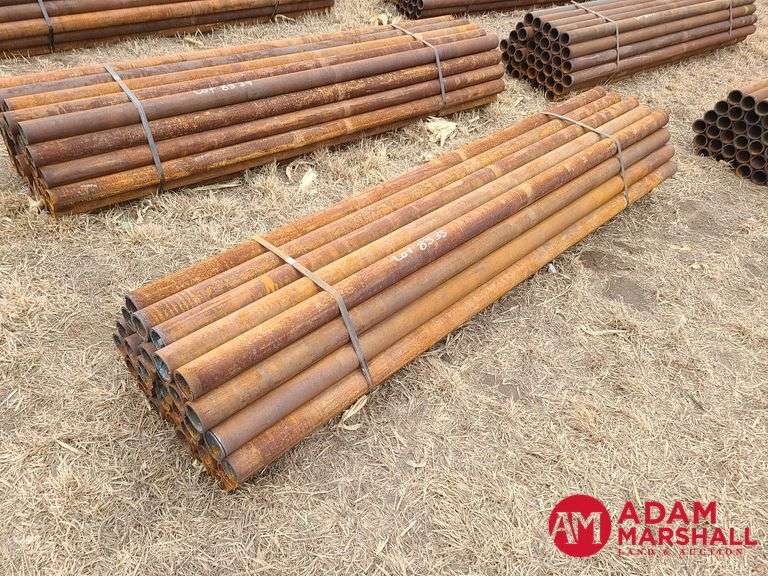 (39) Oil Feed Pipe Posts 2 7/8IN x 92IN - Adam Marshall Land & Auction, LLC