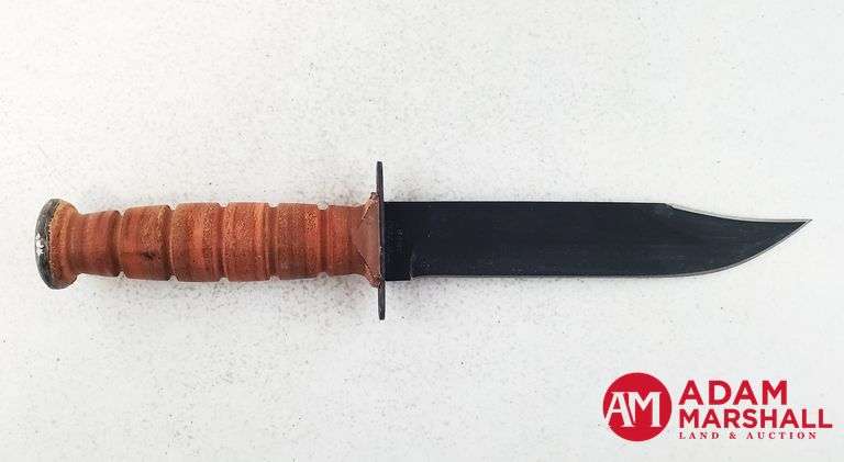Case USMC Combat Knife W/USMC Leather Sheath - FirearmAuction.com LLC