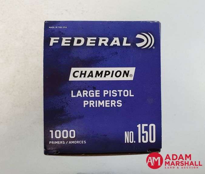 Primers - Federal Champion No.150 Large Pistol Primers (10 X 100 = Box ...