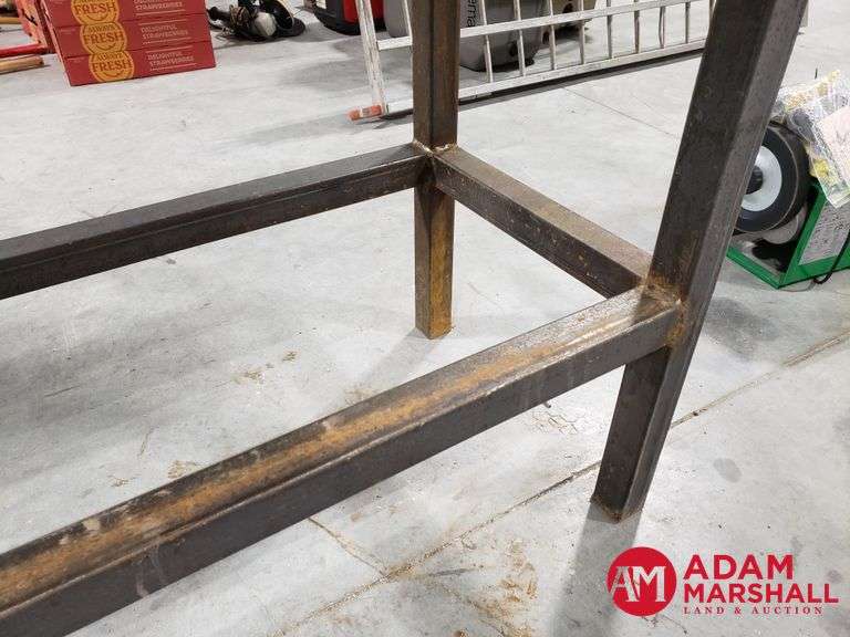 2' x 5' Steel Shop Work Table - Adam Marshall Land & Auction, LLC