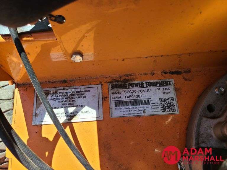 SCAG SFC30 Self Propelled Finish Mower - Gasoline - Adam Marshall Land ...