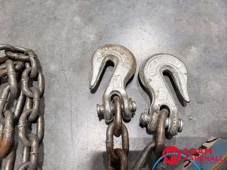 (2) Double Hook Chains. 10.5' and 12' - Adam Marshall Land & Auction, LLC
