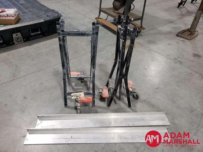 Unassembled 4' Pinske Workstation Power Stands with Locking Wheels ...