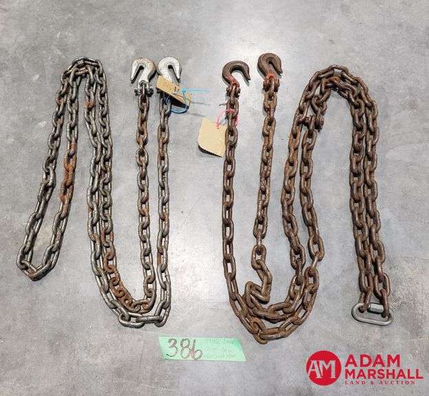 (2) Double Hook Chains. 10.5' and 12' - Adam Marshall Land & Auction, LLC