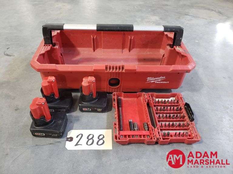 Milwaukee Packout Tote, Bit Set, (3) M12 XC Batteries - Adam Marshall ...