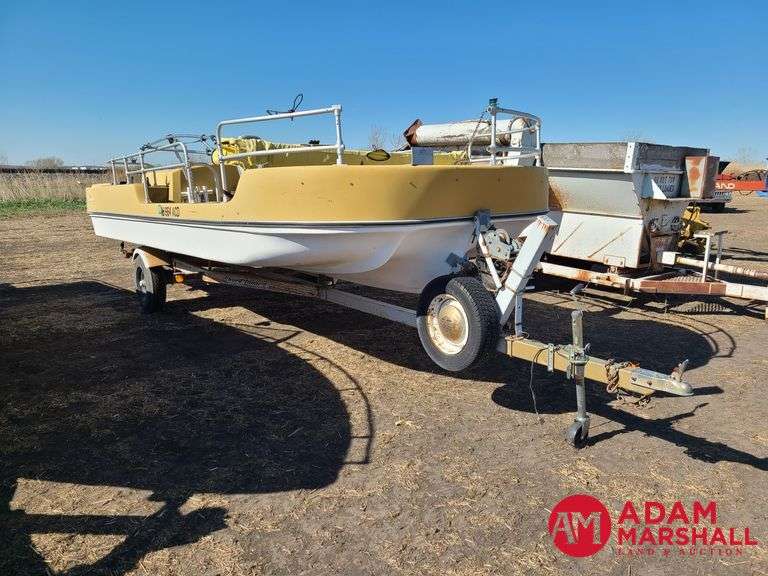 1969 Hurricane Deck Boat - 19FT - Adam Marshall Land & Auction, LLC