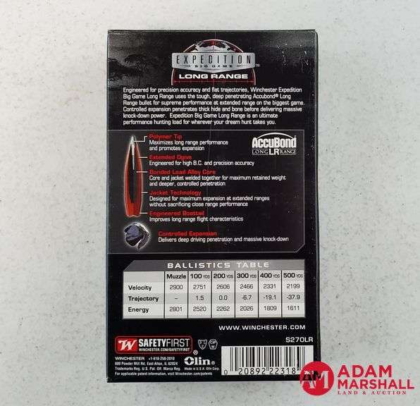 Winchester Expedition Big Game Long Range 270 Win - 150 Gr AccuBond (1 ...