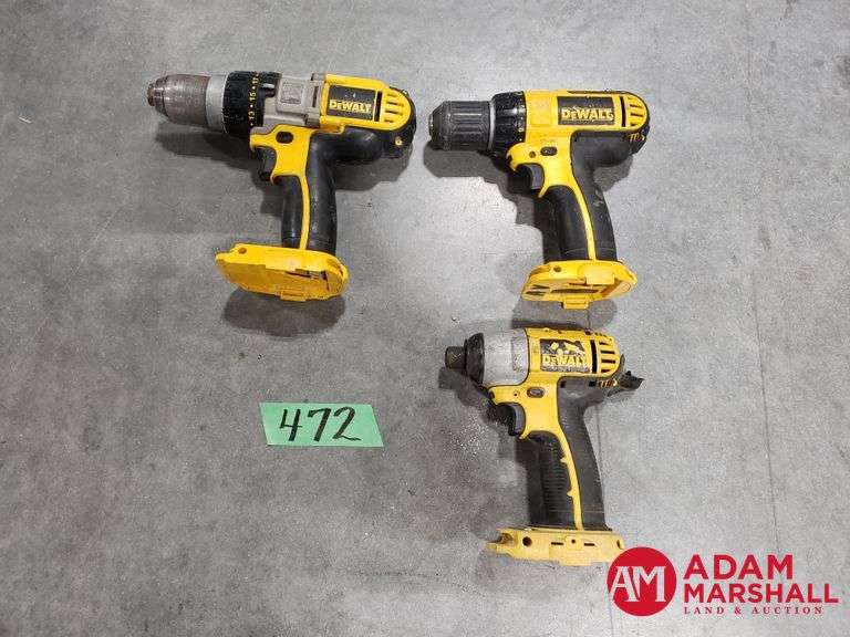 (3) DeWalt Power Tools - Adam Marshall Land & Auction, LLC