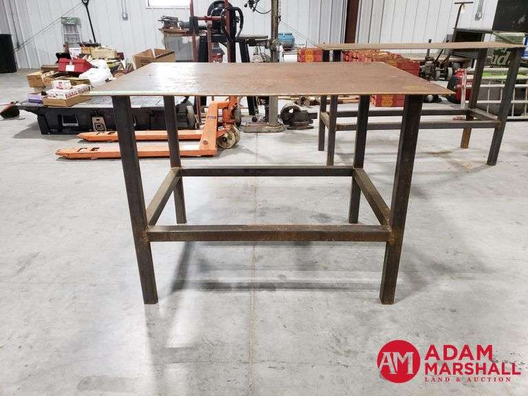 3' x 4' Steel Shop Work Table - Adam Marshall Land & Auction, LLC