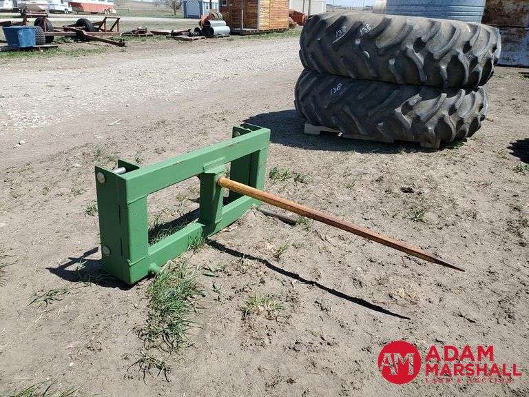John Deere 148 Bale Fork For Loader - Adam Marshall Land & Auction, LLC