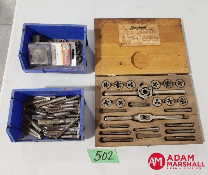 Blue Point TD2400 Tap and Die Set in Wood Box, Additional Taps & Dies ...