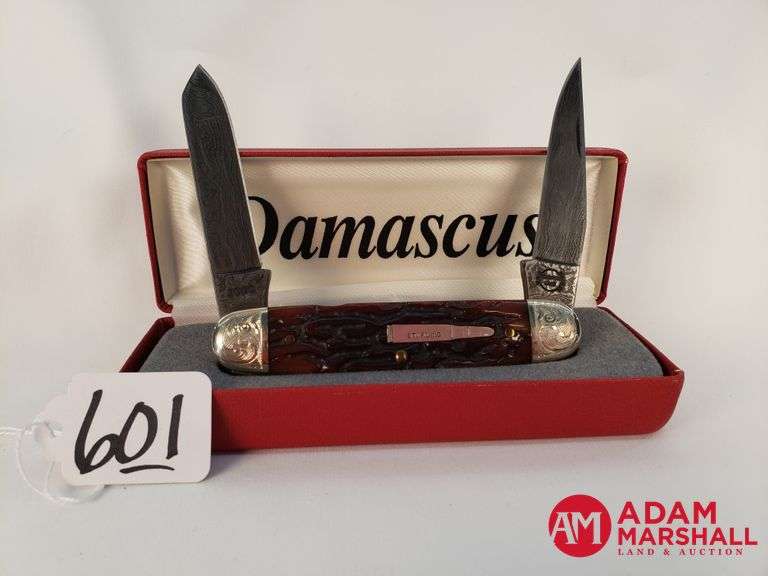 Remington R4353-D Damascus Knife - Adam Marshall Land & Auction, LLC