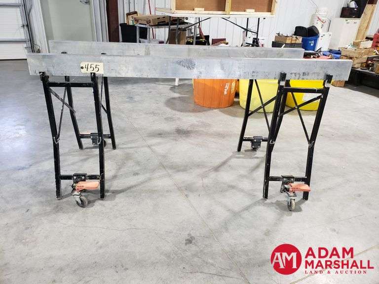 Assembled 6' Pinske Workstation Power Stands with Locking Wheels - Adam ...