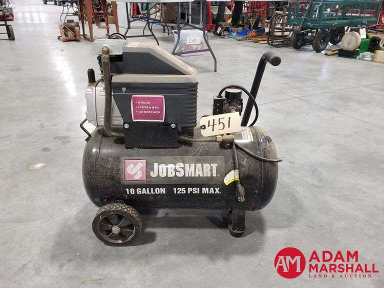 JobSmart TA-2040 10 Gallon Air Compressor - Adam Marshall Land ...