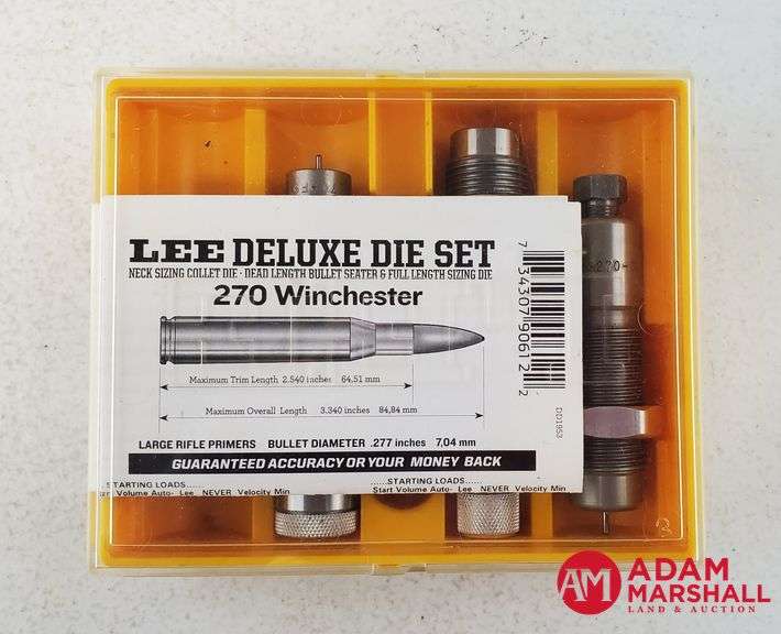 Lee Deluxe Reloading Die Set - 270 Win - FirearmAuction.com LLC