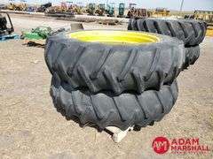 (2) John Deere Rear Tractor Tires On Split Rims - Adam Marshall Land ...