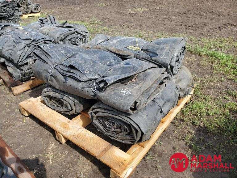 (4) Lumber Semi Tarps w/ 8 FT Drop - 24x25 FT - Adam Marshall Land ...