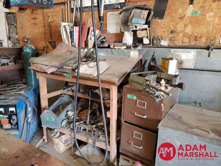 4' Drafting Table, Filing Cabinet, Tool Box, Tools *Includes All Items ...