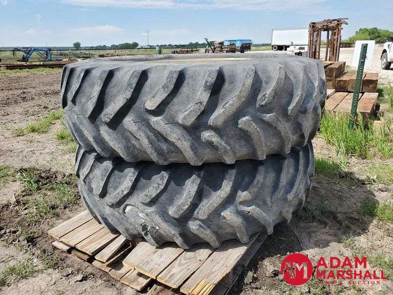 (2) Goodyear Rear Tractor Tires On John Deere Rims - Adam Marshall Land ...