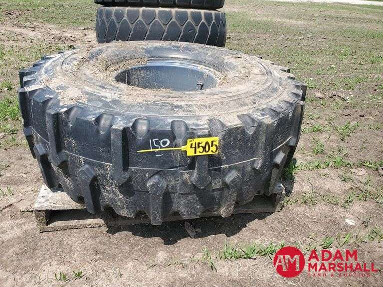 Payloader Tire On Rim - Adam Marshall Land & Auction, LLC