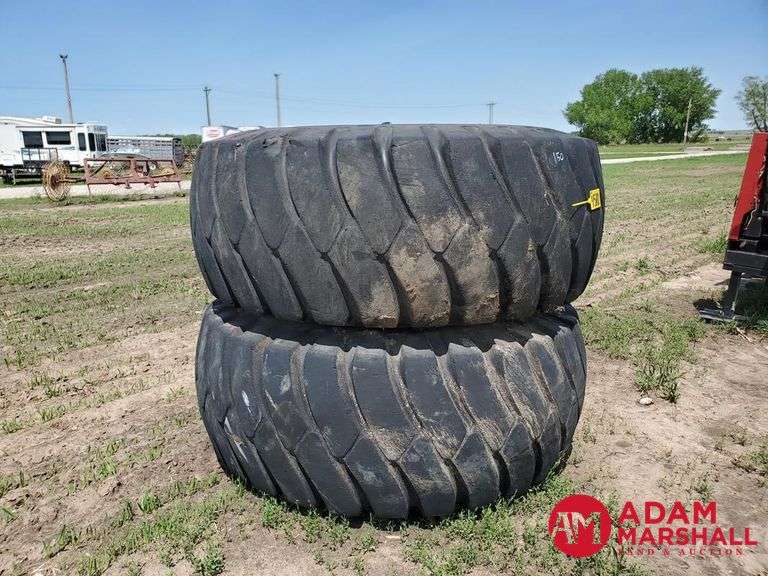 (2) Payloader Tires On Rims - Adam Marshall Land & Auction, LLC