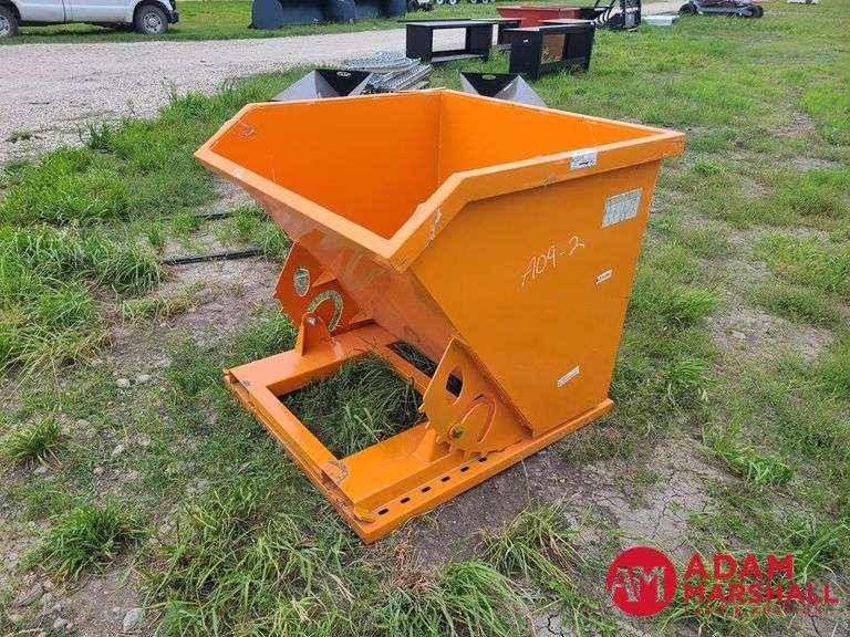 Unused Kit Container Self Dumping Dumpster w/ Fork Pockets - Adam ...