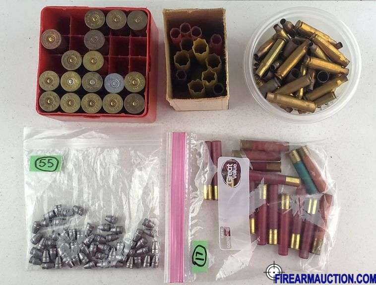 Assorted - Shotgun Shells, Hulls, Brass & Bullets - FirearmAuction.com LLC