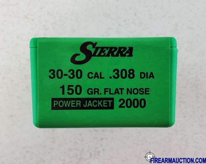 Bullets - Sierra 30-30 Cal .308 Dia 150 Gr FN Power Jacket (100 ...
