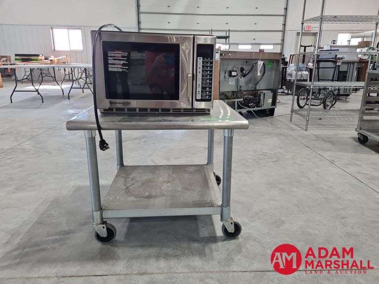 Menumaster Commercial Microwave on Rolling Cart - Adam Marshall Land ...