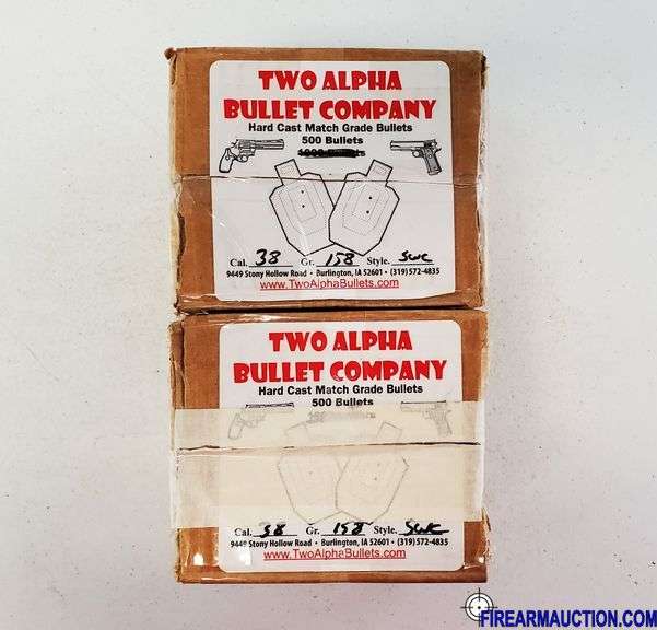 Bullets - Two Alpha Bullets 38 Cal 158 Gr SWC Cast Match Grade (1000 ...