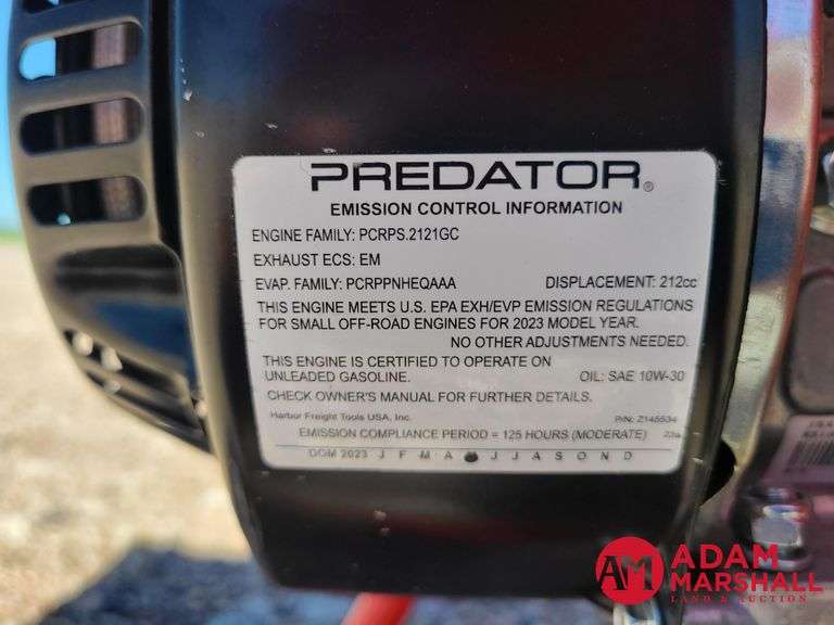 2023 Predator Chipper / Shredder - 212cc - Adam Marshall Land & Auction ...