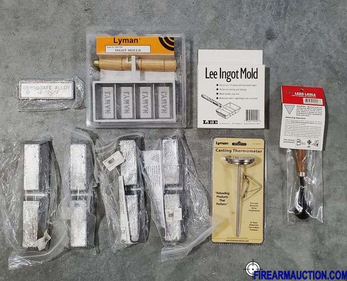 (4) Linotype Bullet Casting Alloy Ingot (Appx 6 Lbs, Each) & Assorted ...