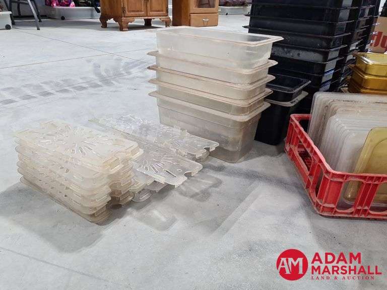 Large Assortment Cambro Containers, Lids and Drains - Adam Marshall ...