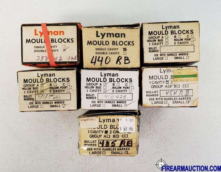 (7) Lyman Mould Blocks * See Description & Photos - FirearmAuction.com LLC