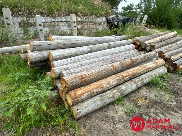 (35) REA Power Poles - 10FT - Adam Marshall Land & Auction, LLC