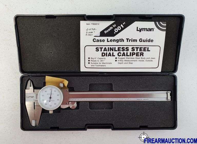 Lyman Steel Dial Caliper - 0-6" X 0.001" - FirearmAuction.com LLC