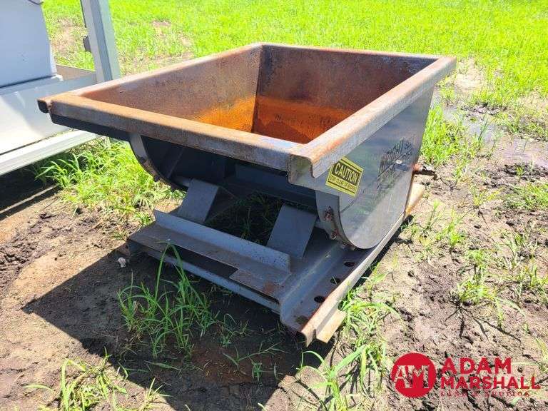 Wright ½ Yard Self Dumping Hopper w/ Drain Valve & Casters - Adam ...