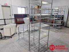 (2) Metro Chrome Shelving Units with Adjustable Shelving - Adam ...